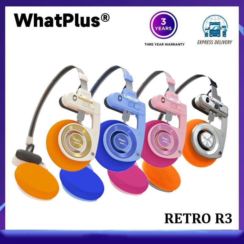 WhatPlus RETRO R3 Headset portable compact wireless headphones take ...