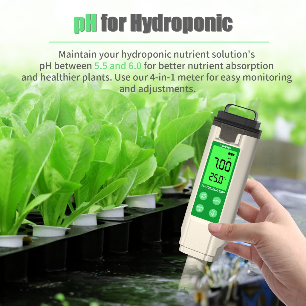 New Water Quality Tester Fish Tank Hydroponic PH meter TDS/TEMP pen EC ...