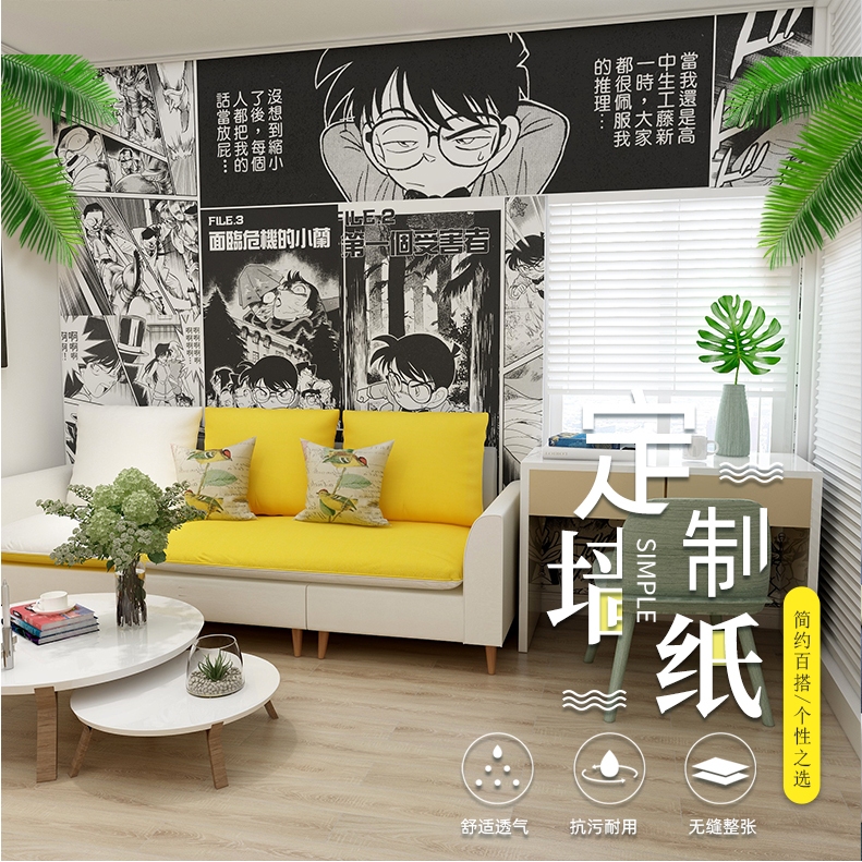 Cartoon Cartoon Cartoon Anime Detective Conan Wallpaper Children's Room ...