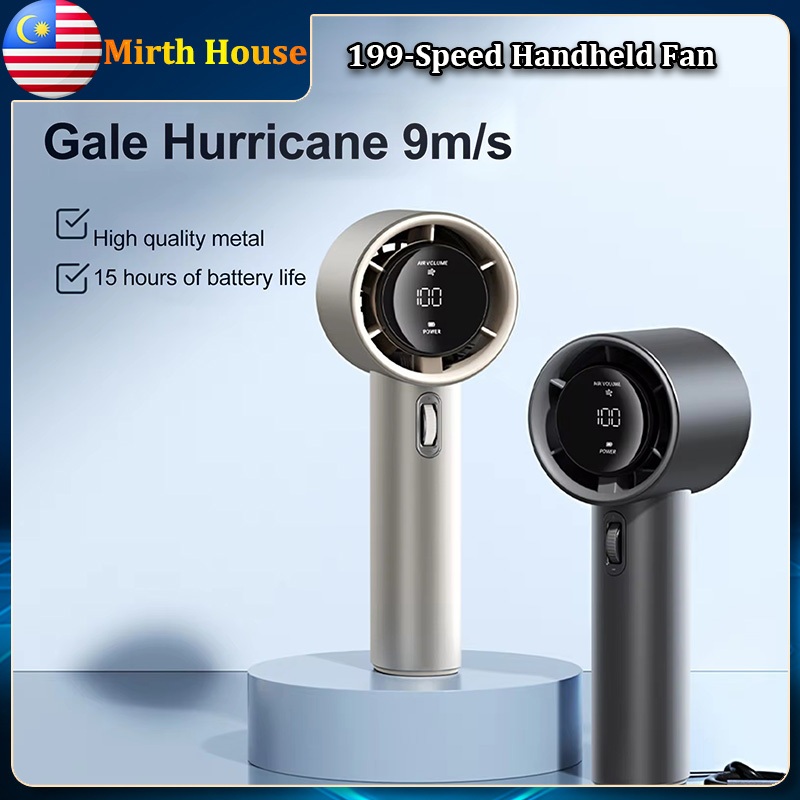 (1 year warranty) MH GF02 Handheld Fan 199 Level Strong Wind Portable ...