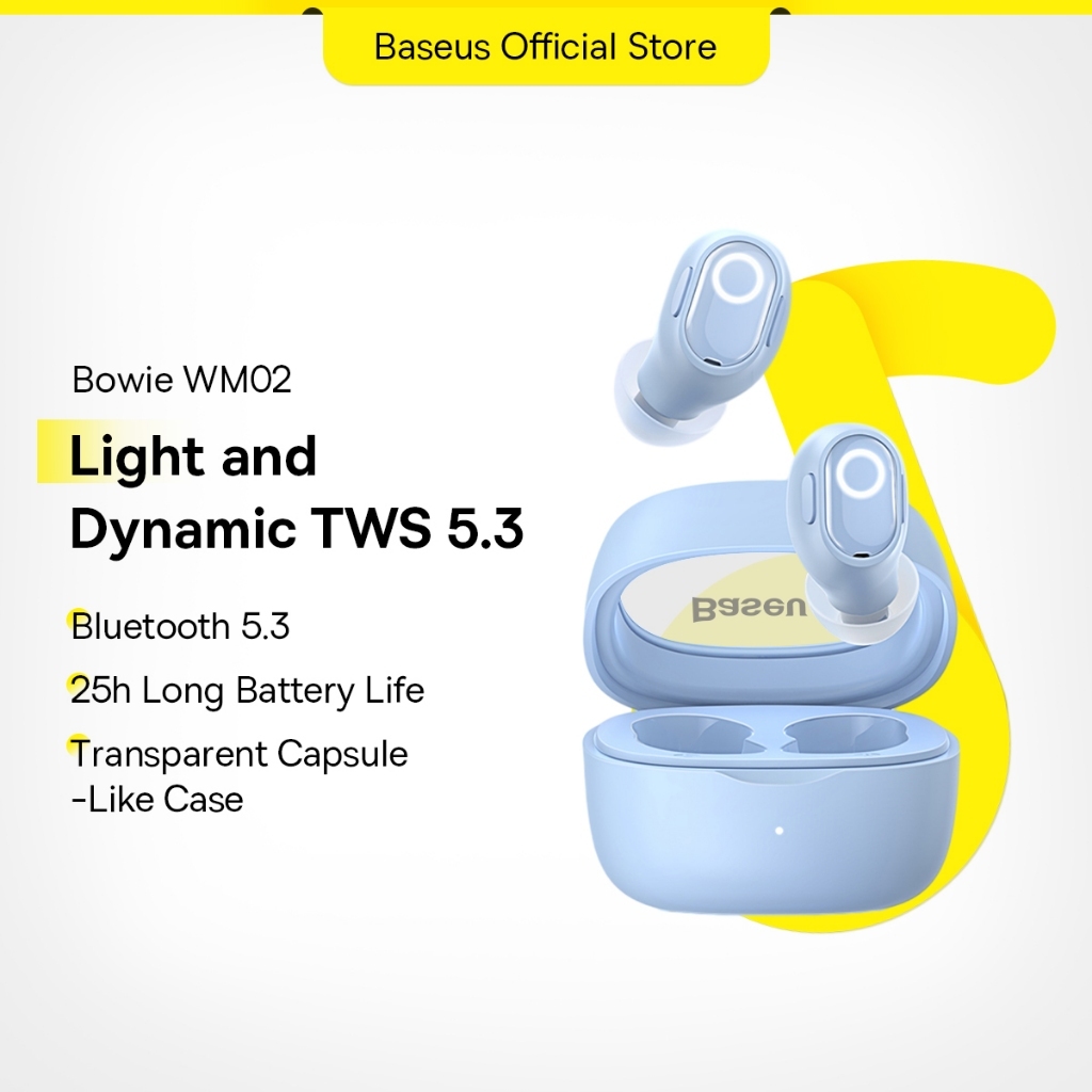 Baseus WM02 TWS Earphones Bluetooth 5.3 Wireless Earbuds With Touch ...