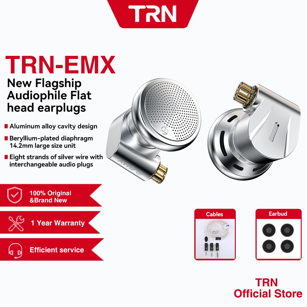 TRN EMX In-Ear Big Flat Head Noise Cancelling Earphones | Shopee Malaysia