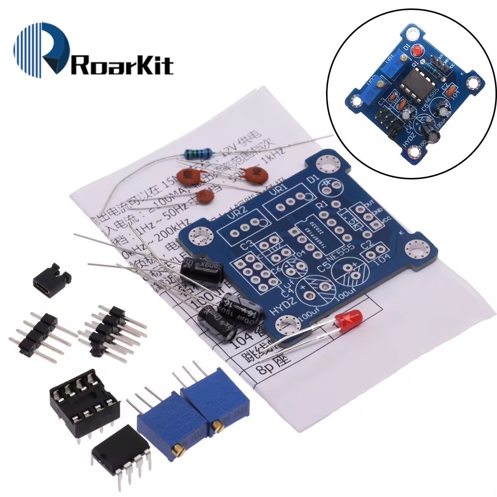 NE555 Pulse Generator Pulse Starter Duty Cycle and Frequency Adjustable ...