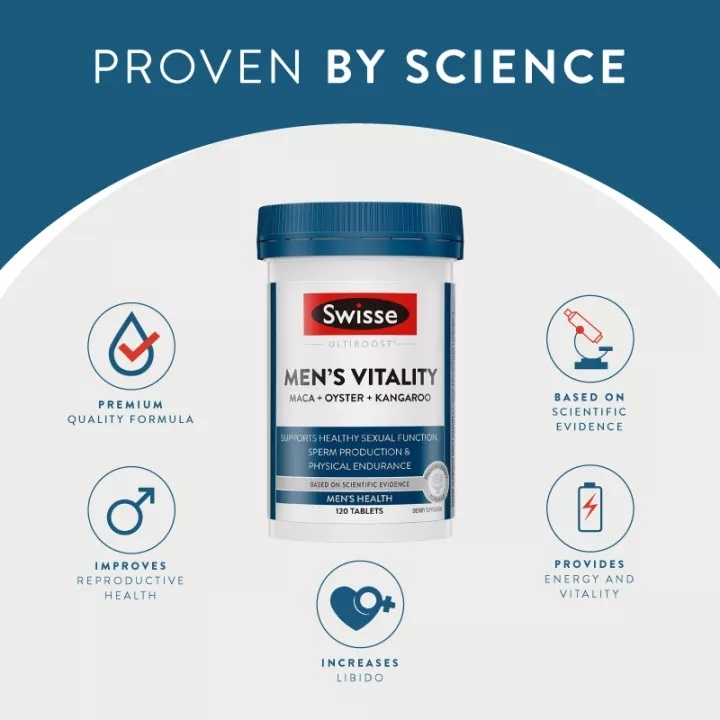 Swisse Ultiboost Men's Vitality 120 Tablets (Maca + Oyster + Kangaroo) | Shopee Malaysia