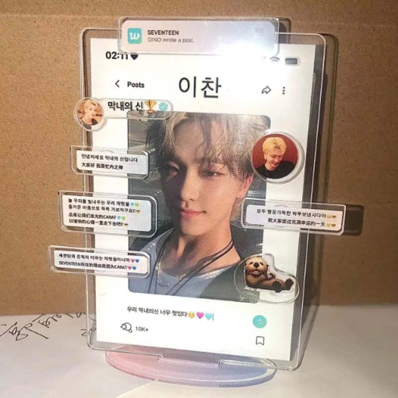 Seventeen Men's Team Acrylic Periphery 3-inch Card Insertion Stand up ...
