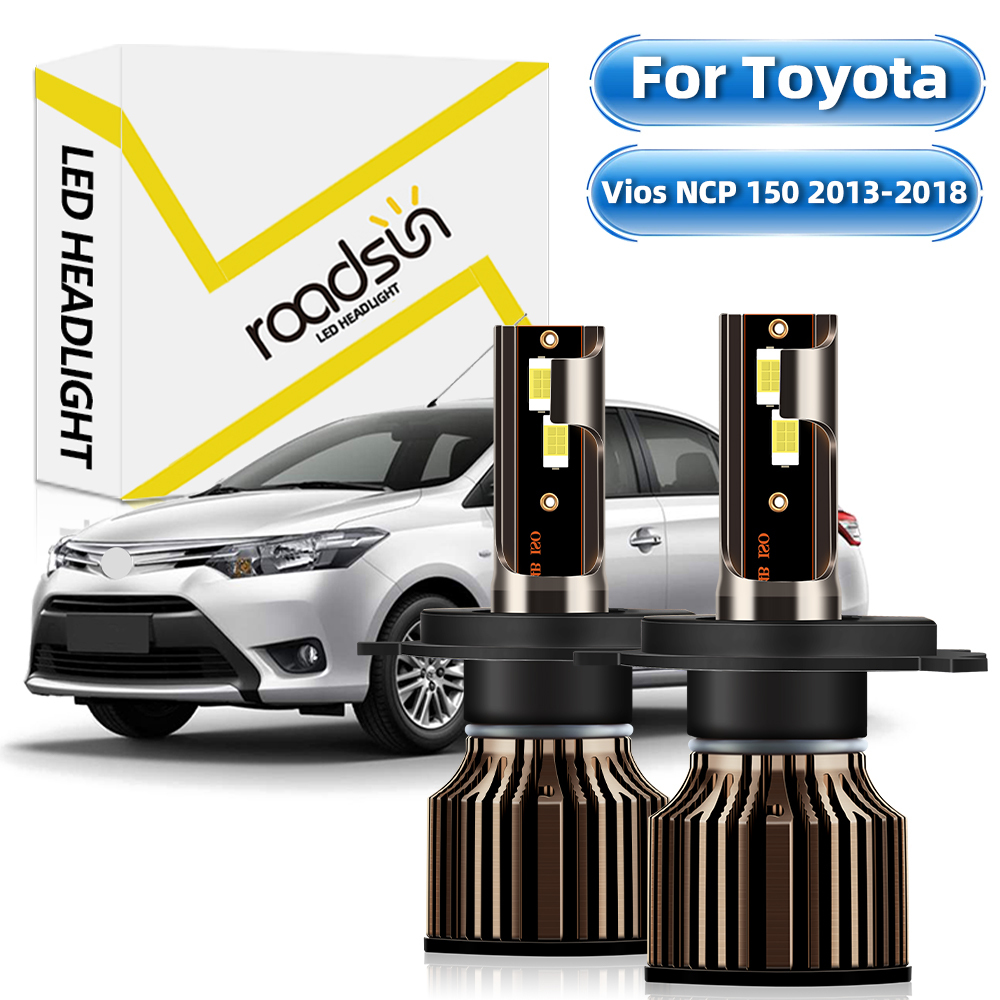 【For Toyota Vios NCP 150 2013-2018】LED Car Headlight Bulbs Hi-Lo Beam ...