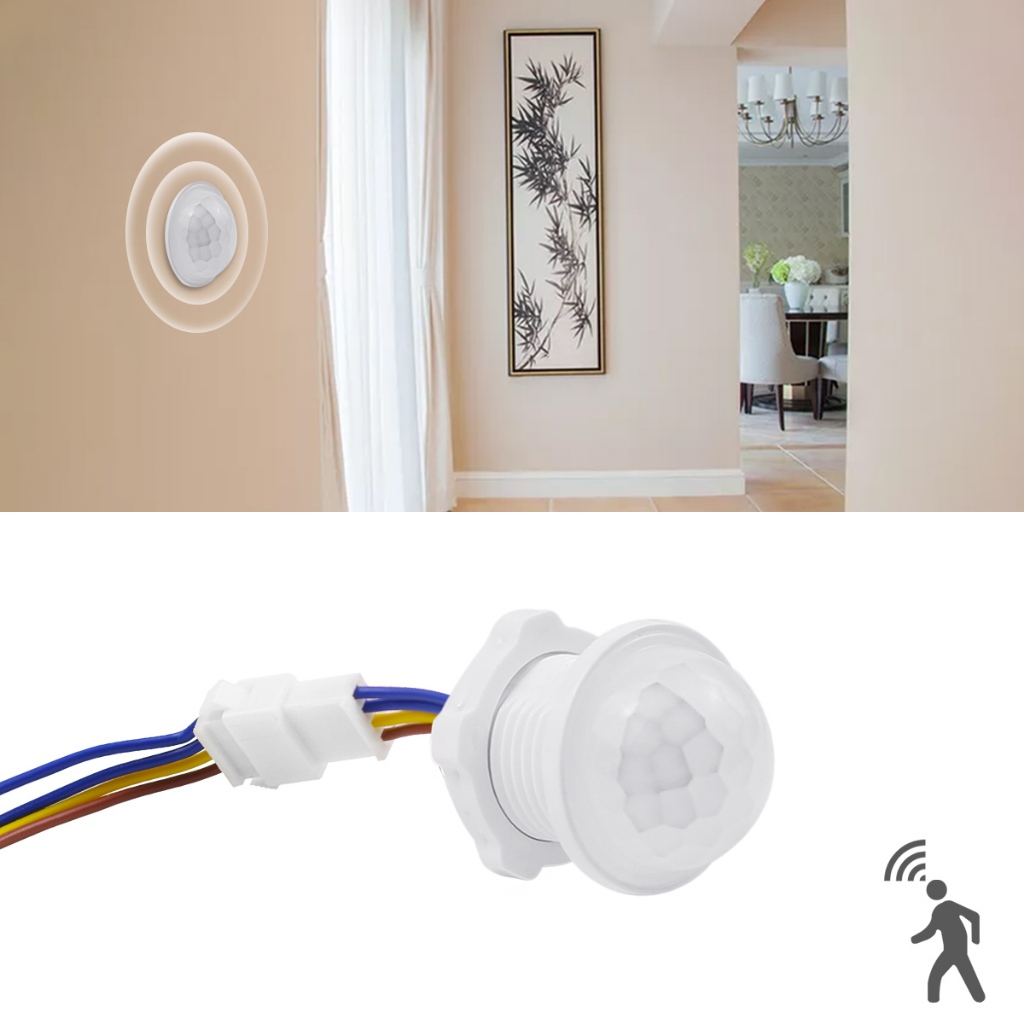 PIR Motion Sensor Light Switch Auto ON/OFF 110V-220V IR Infrared ...
