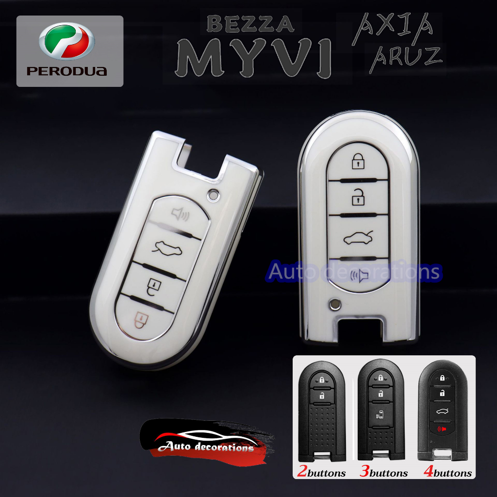 Perodua MYVI BEZZA key cover Perodua ARUZ AXIA car key case | Shopee ...