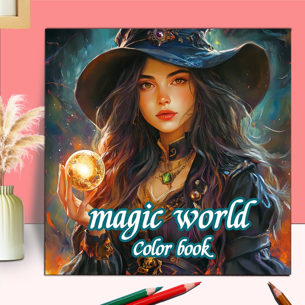 Magical World Colouring Book Enchanting Illustrations of Witches and ...