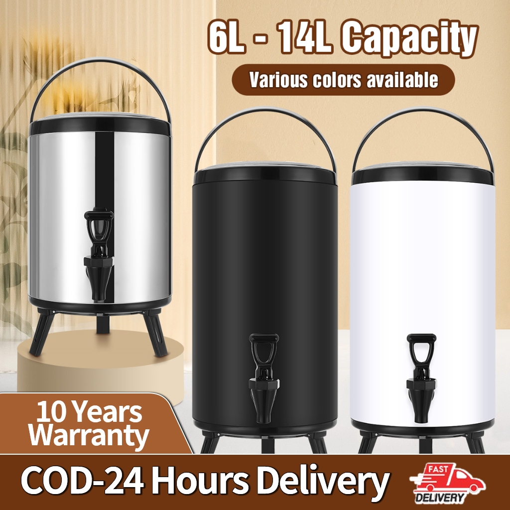 Milk Tea Bucket Milk Tea Barrel Water Jug Stainless Thermos Jug with ...