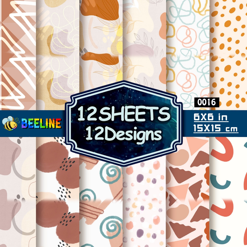 Beeline BOHO Pattern Paper Draw Lines Scrapbook DIY Manual Photo Decor ...