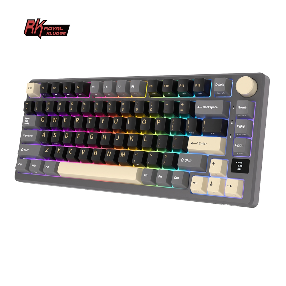 RK ROYAL KLUDGE RKM75 Phantom 81 Keys Gasket Wireless Mechanical ...