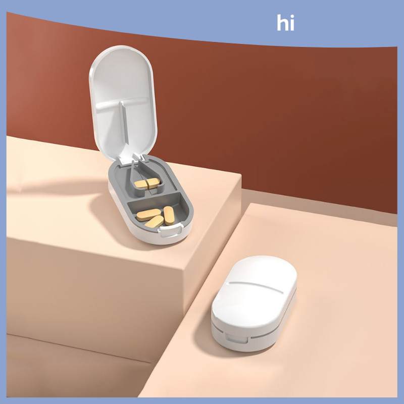 HI HOMES Dividing Medicine Cutter Medicine Cut Box Medicine Dividing ...