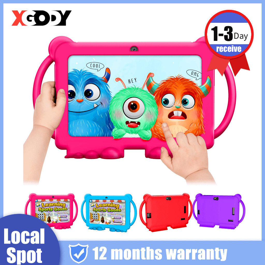 XGODY Kids Tablet 7 inch WiFi Kids Tablets 3+32G Android 12 Tablet for ...