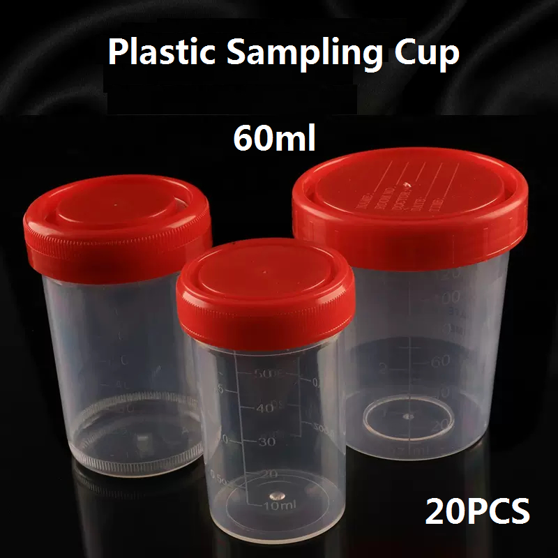Plastic Sampling Cup 60ml With Graduated Screw Cap Sampling Cup For ...