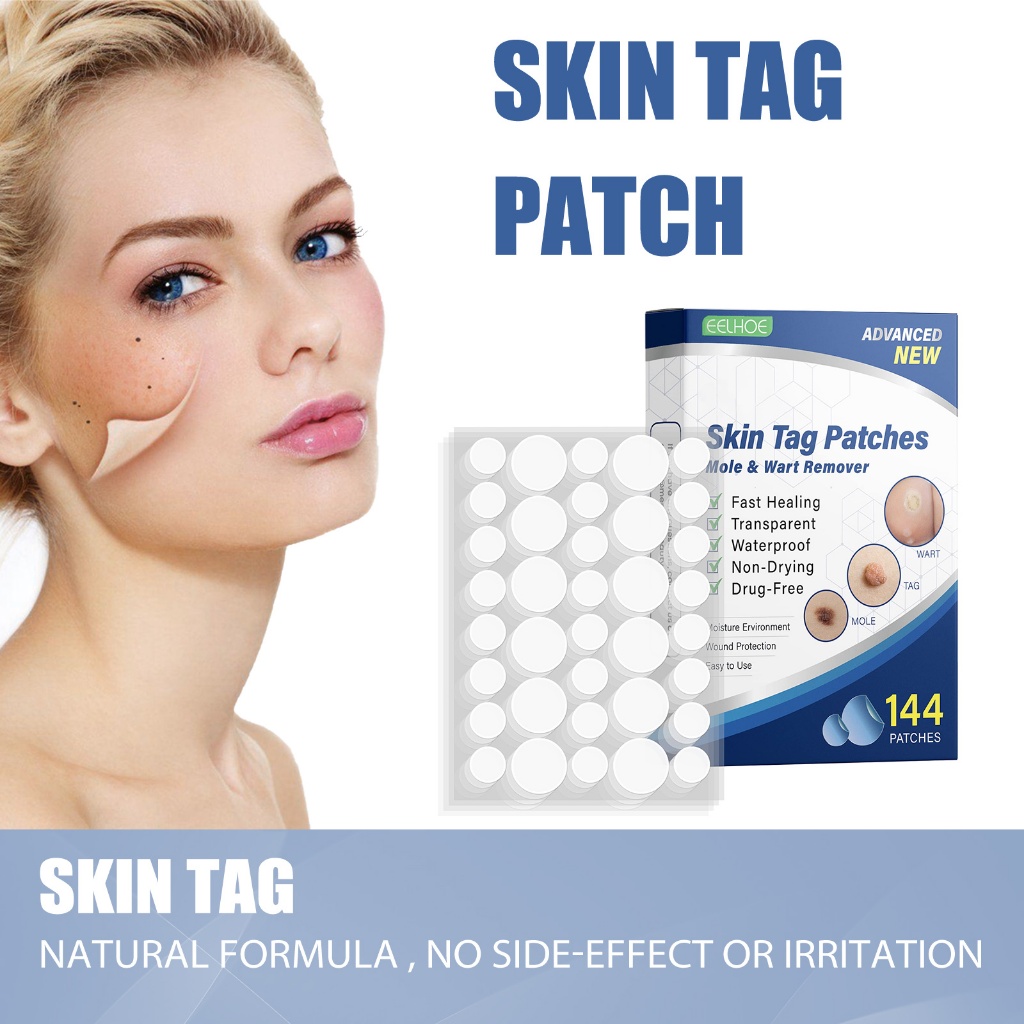 EELHOE Skin Tag Patch Mole and Wart Remover Herbal Extract Invisible ...