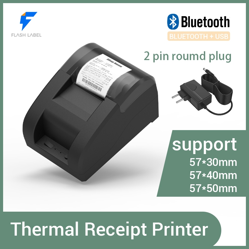 Flashlabel 58MM POS Printer Bluetooth USB Thermal Receipt printers for Supermarket Convenience ...