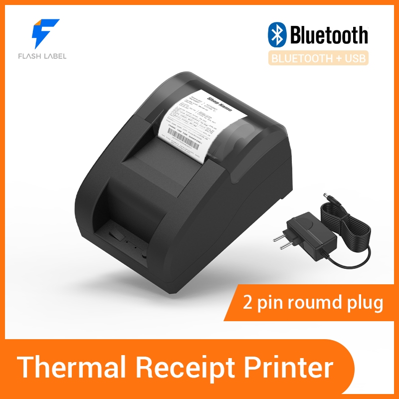Flashlabel Mesin Resit, Thermal Receipt Printer 58mm Cash Pos Bluetooth ...
