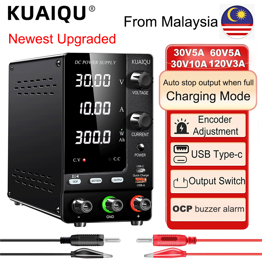KUAIQU Upgrade Battery Charging DC Power Supply 30V 10A Encoder ...