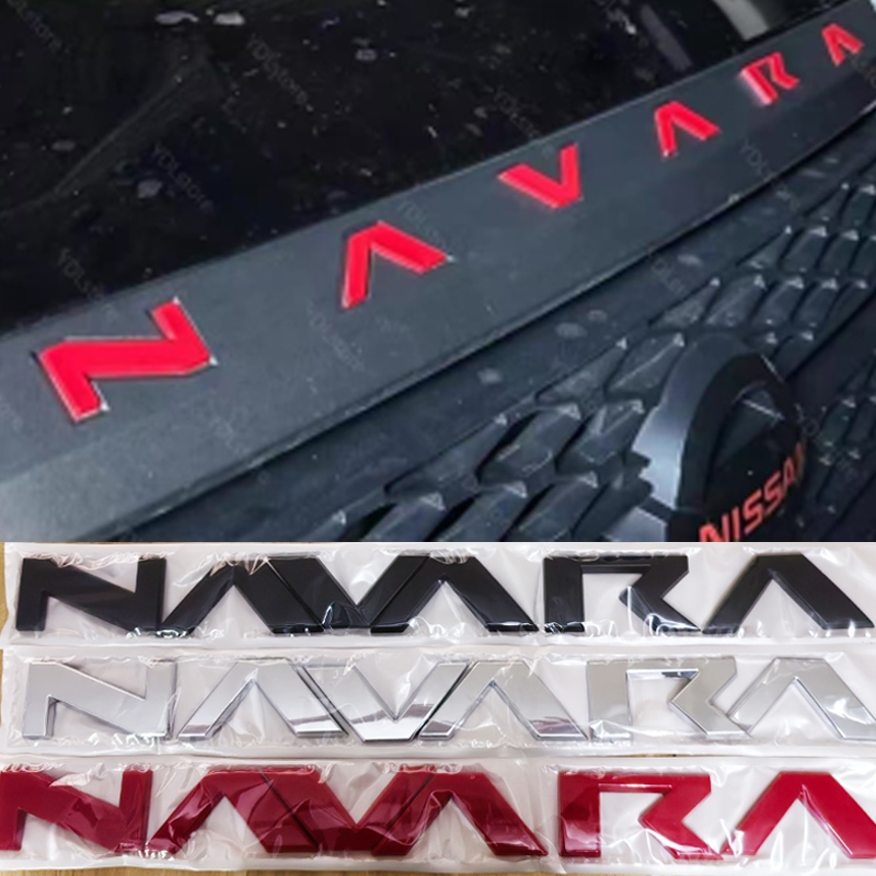 1 x ABS Front Grille Big NAVARA Letter Car Auto Front Trunk Hood Emblem ...