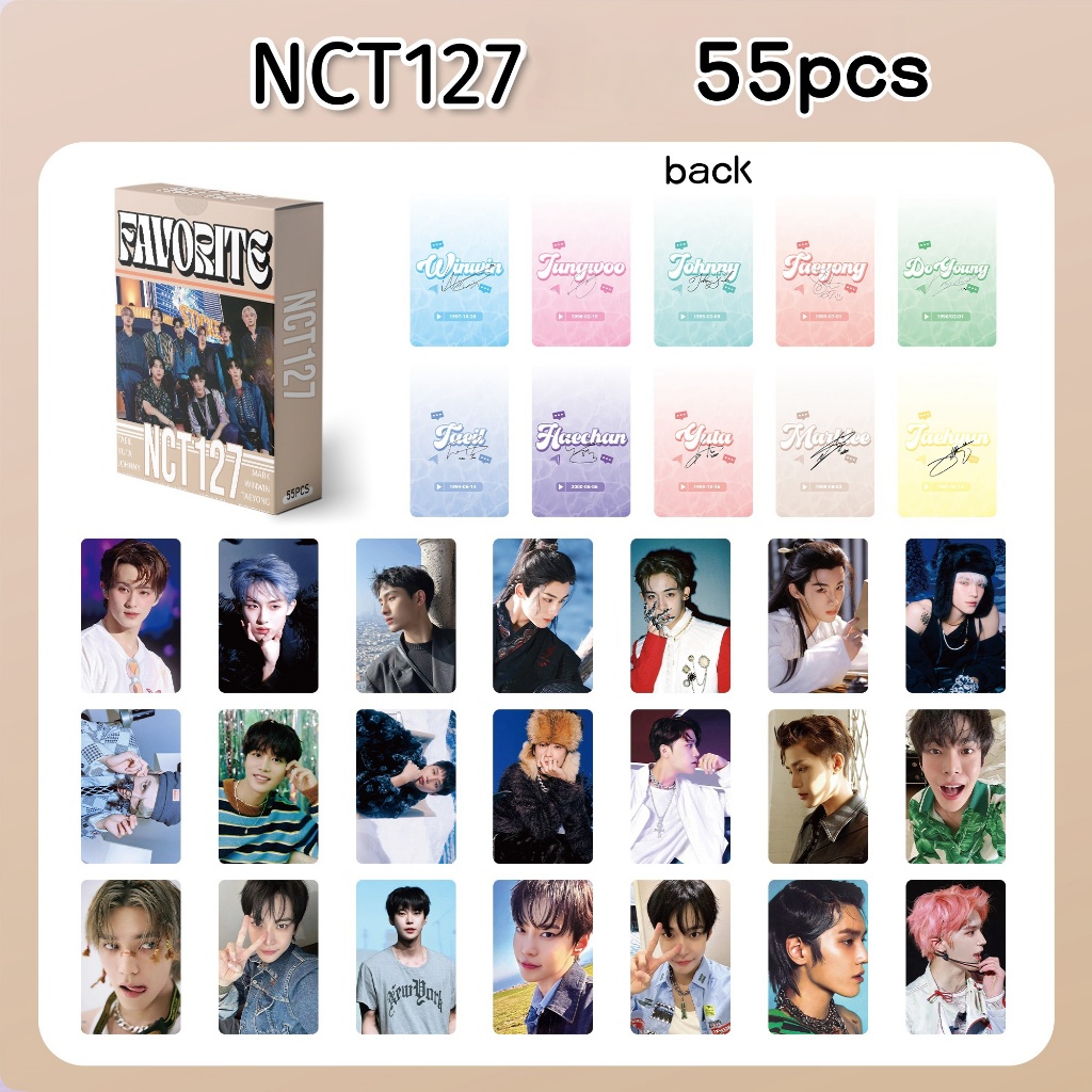 50-119pcs NCT 127 DREAM Laser Hologram Lomo Cards Jeno HAECHAN ...