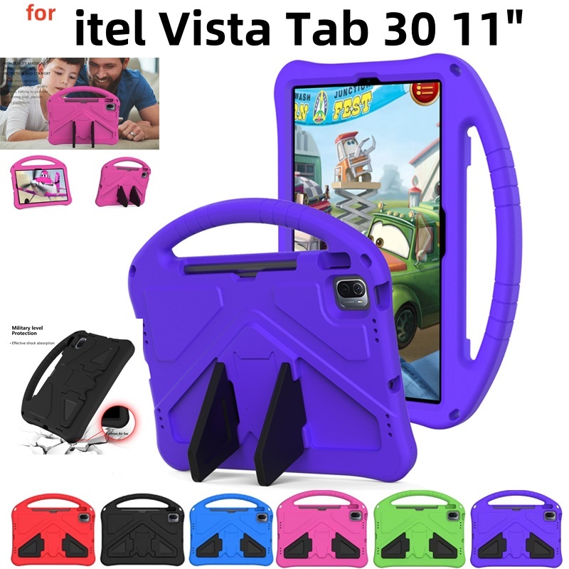 for itel Vista Tab 30 11 inch Kids Safe EVA Adjustable Stand Case ...
