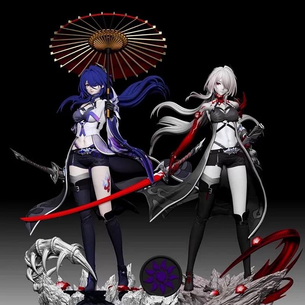 36CM HONKAI STAR RAIL Acheron 1/6 Action Figure PVC Toys Status Model ...