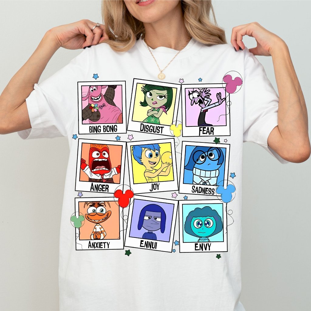 Cute Disney Pixar Inside Out Characters Shirt Joy Sadness Anger Envy T ...