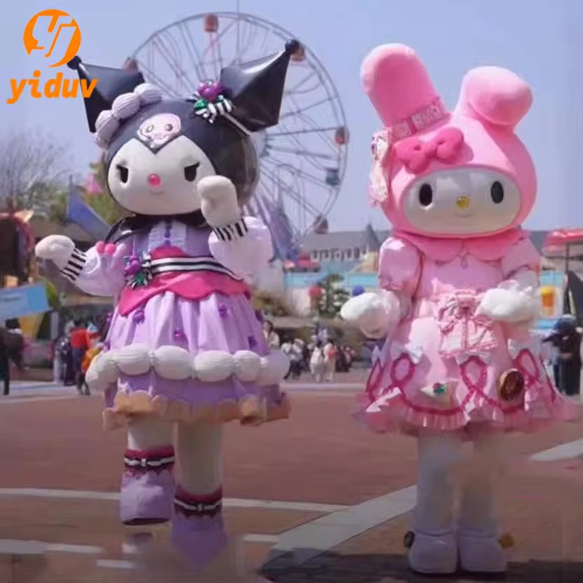 Purple Kuromi Mascot Costume Pink Melody Cosplay Fancy Dress Suits ...