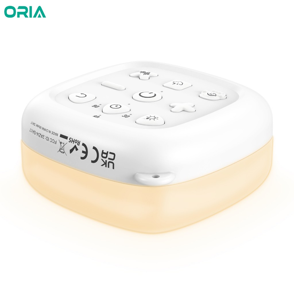 ORIA White Noise Machine Easy Sleep Sound Machine Night Light with ...