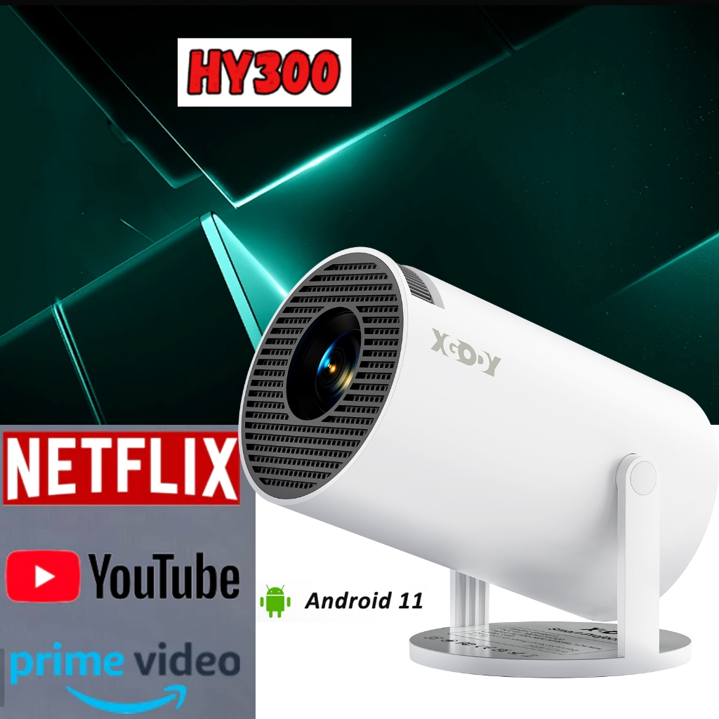 XGODY G3 Android 11 Projector 4K LCD Projector 1080P WIFI 6 With ...