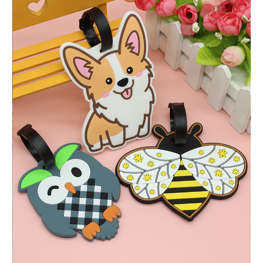 Dog Firefly Owl Butterfly Design Luggage Tag, Travel Accessories ...