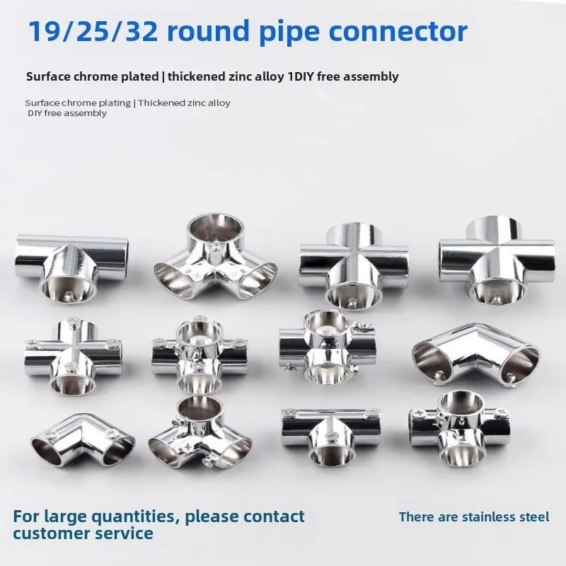 25 Stainless Steel Tee Connector Assembly Joint Elbow Four-way Fixing ...