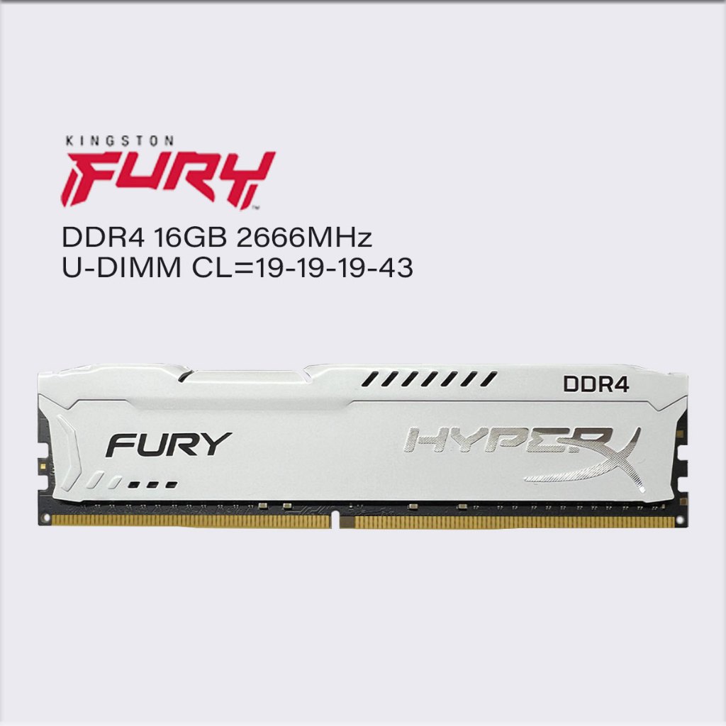kingston fury 16gb 8gb 4gb 2666mhz ddr4 hyperx white PC ram desktop ...