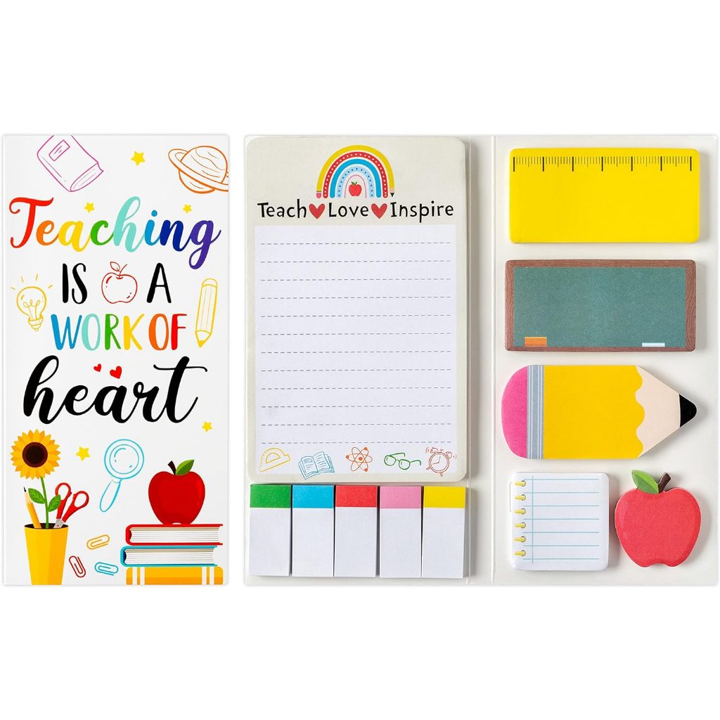 Teaching is A Work of Heart Sticky Notes Set Blackboard Self-Stick Note ...
