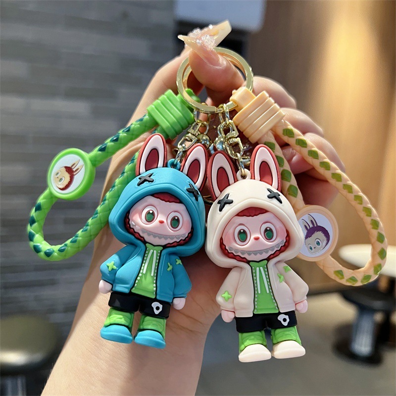 Cartoon labubu Lamb Keychain Adorable Bucktooth Sheep Figurine Pendant ...