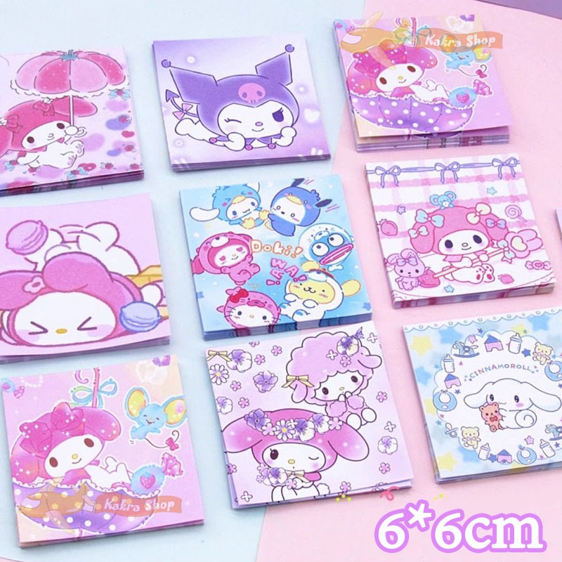300pcs Sanrio Origami DIY Square Paper Kuromi Cinnamoroll Melody Double ...