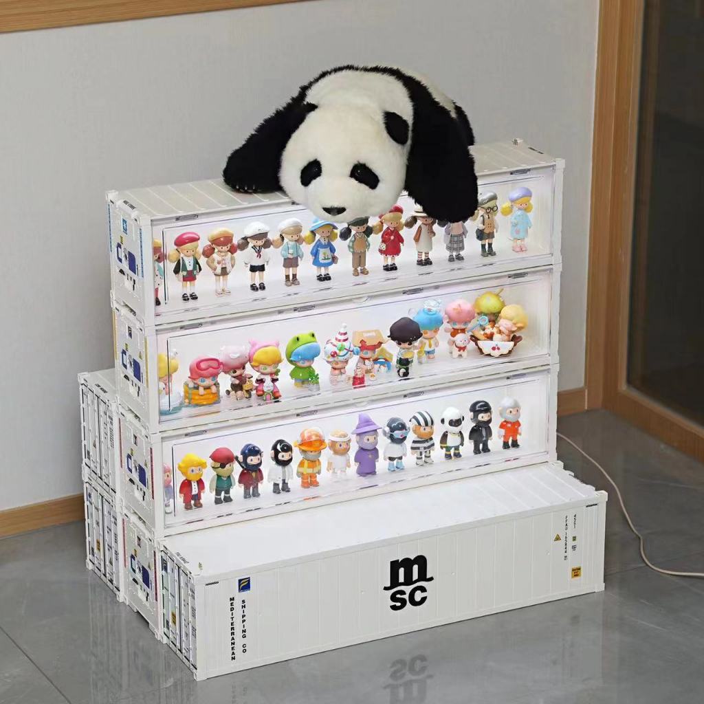 Luminous Container display box Figurine Storage box Display Case Blind ...