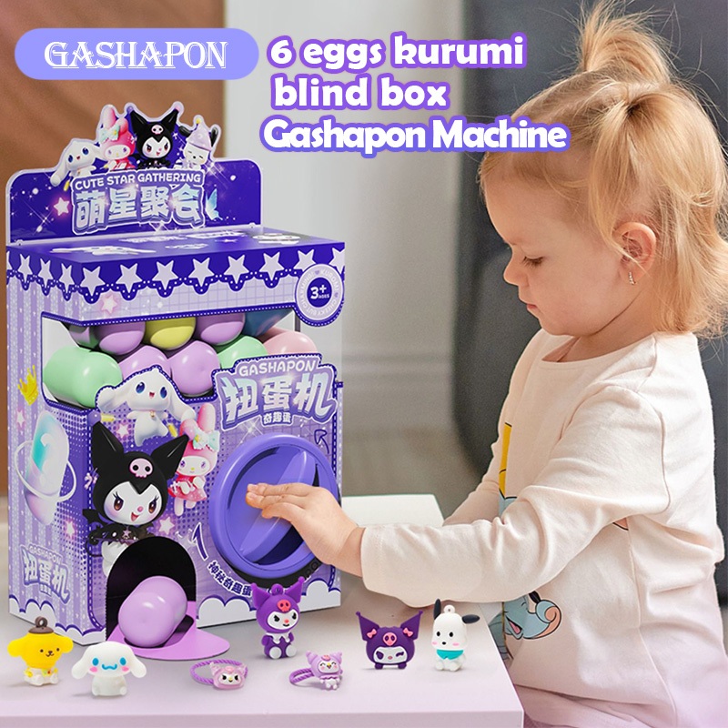 6pcs Gachapon Machine Sanrio Kuromi Blind Box Gachapon Machine Mini ...