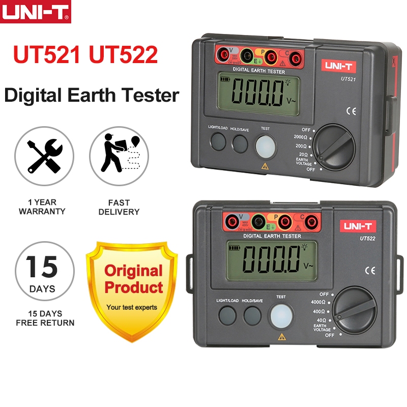 UNI-T UT520 Series UT521 UT522 Digital Earth Testers Grounding ...