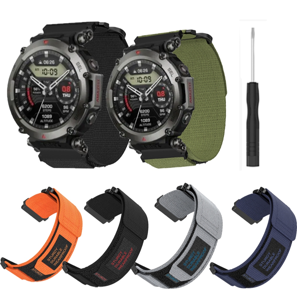 Outdoor Nylon Velcro Sport Strap For Amazfit T-Rex ultra Bracelet For ...