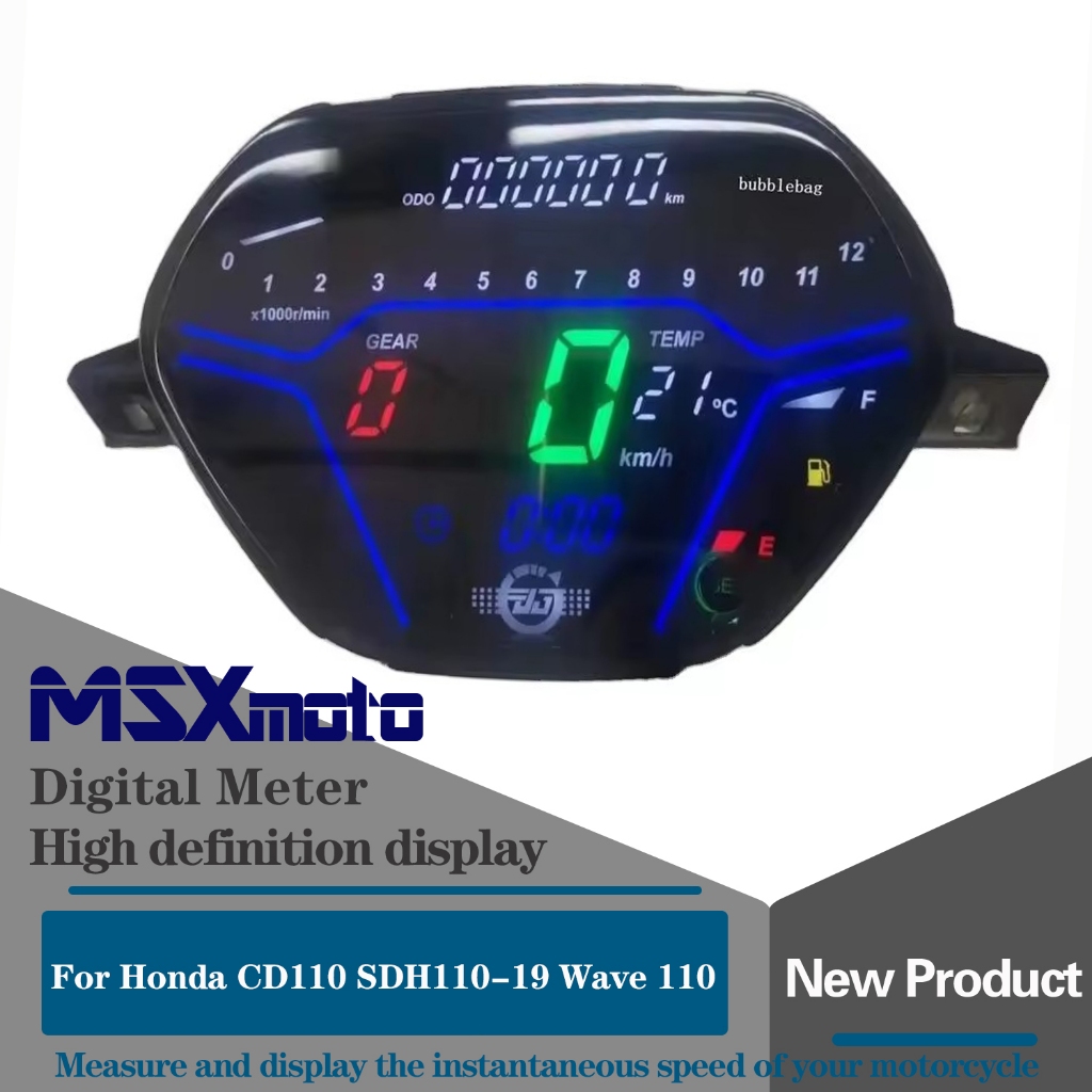 MSXmoto Motorcycle Meter For Honda EX5 CX DX CD110 Wave100 Sdh110 Class1 Ori Tokyoda DIGITAL ...