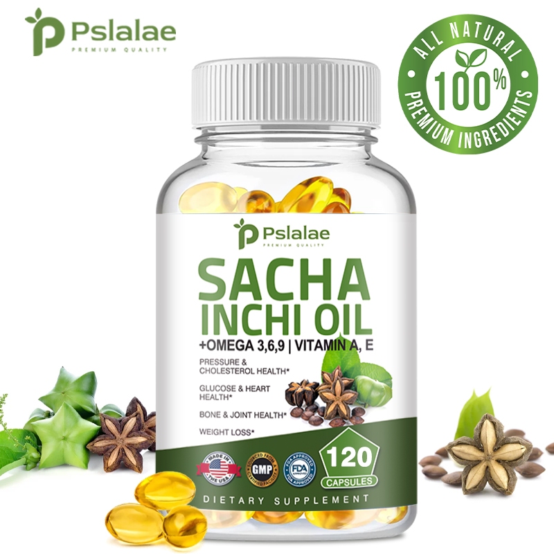 SACHA INCHI OIL - Contains Omega 3, 6, 9 and Vitamin E - Supports heart ...