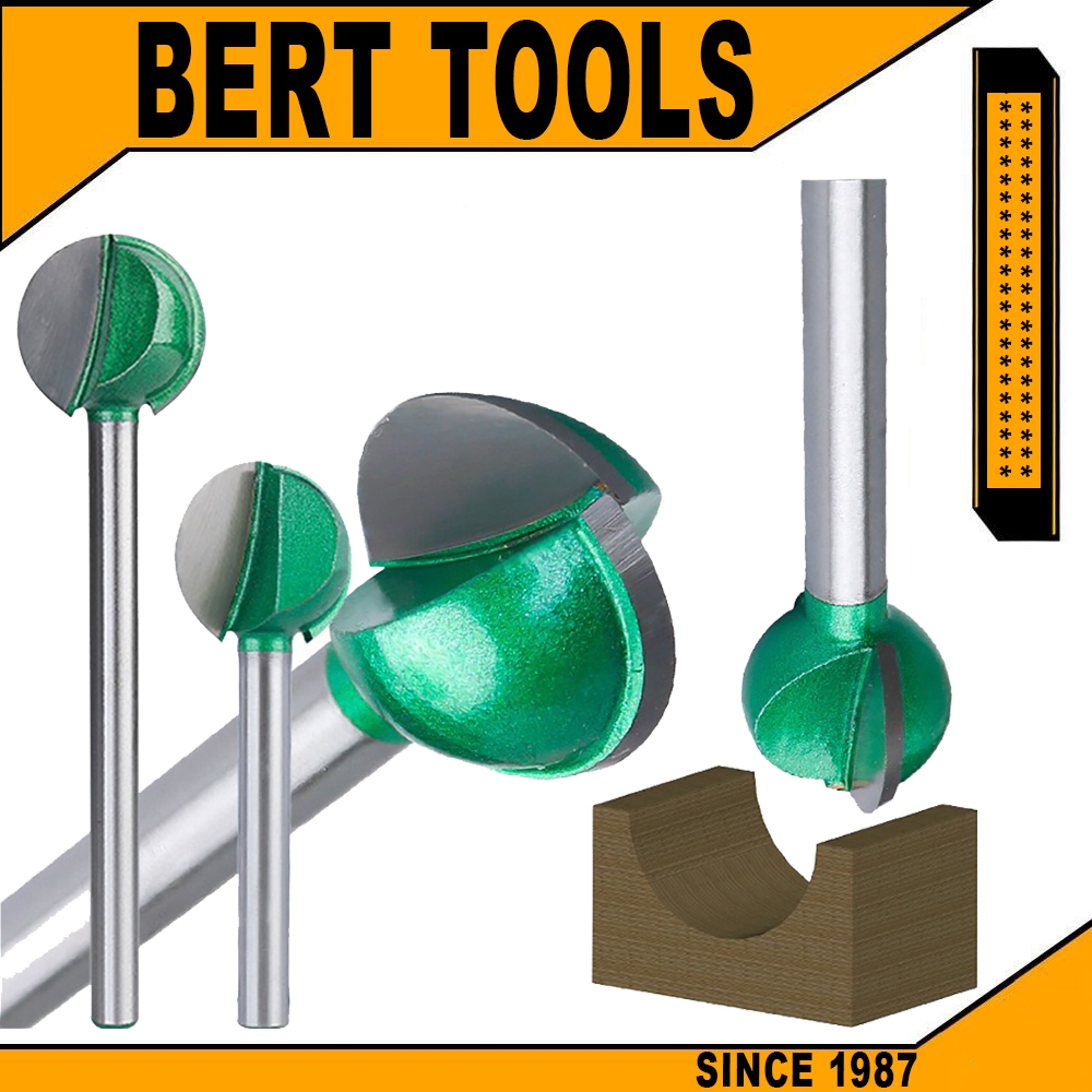 BERT🇲🇾｜ Round Nose Cove Core Box Router Bit Round Bottom Milling Cutter ...