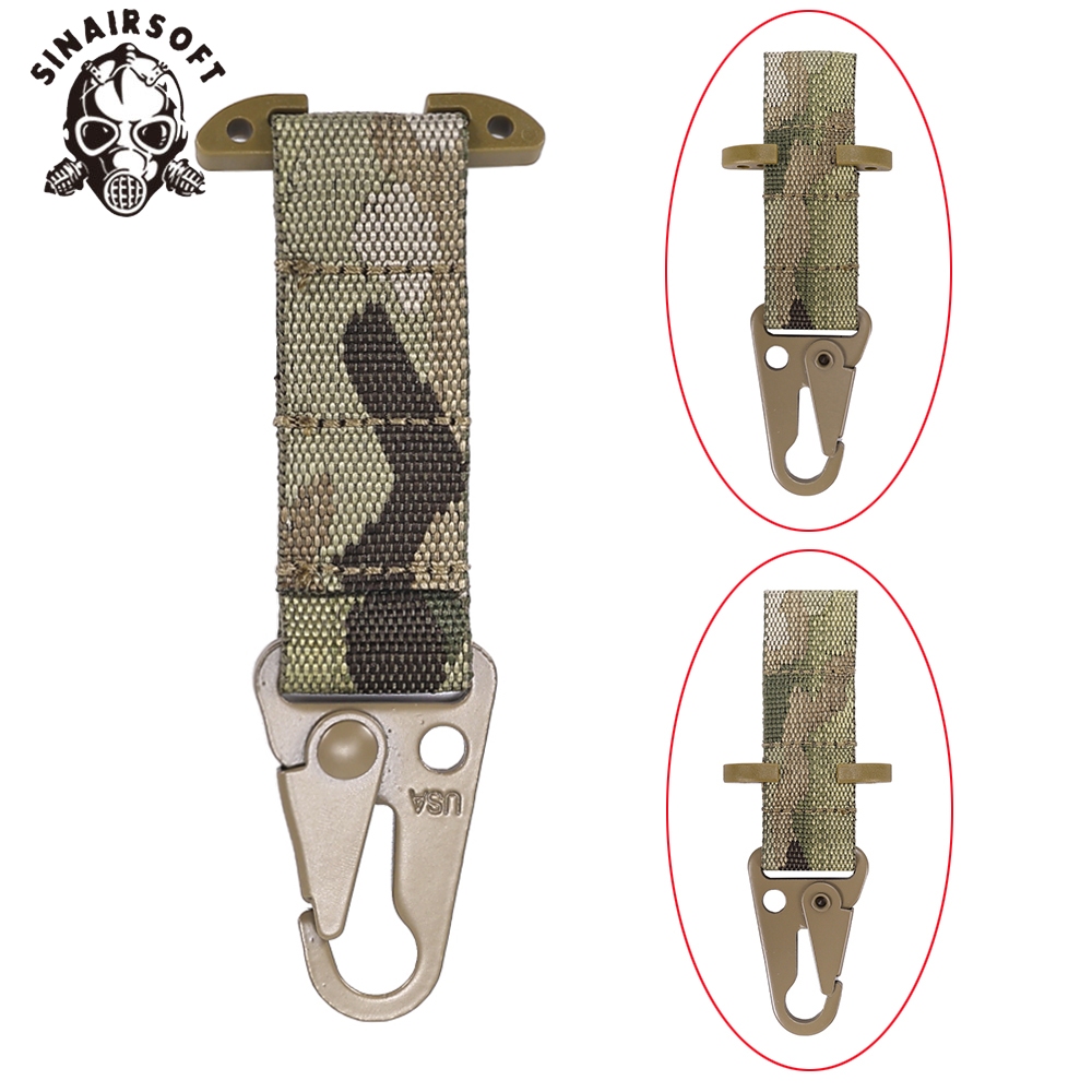 SINAIRSOFT Tactical Hook Hanging Safety Buckle T-shaped MOLLE Ribbon ...