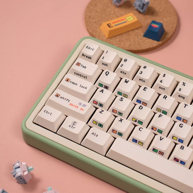 【Keycap Only 】C64 R2 Side Carved Keycaps Retro 147 Keys Cherry Profile ...