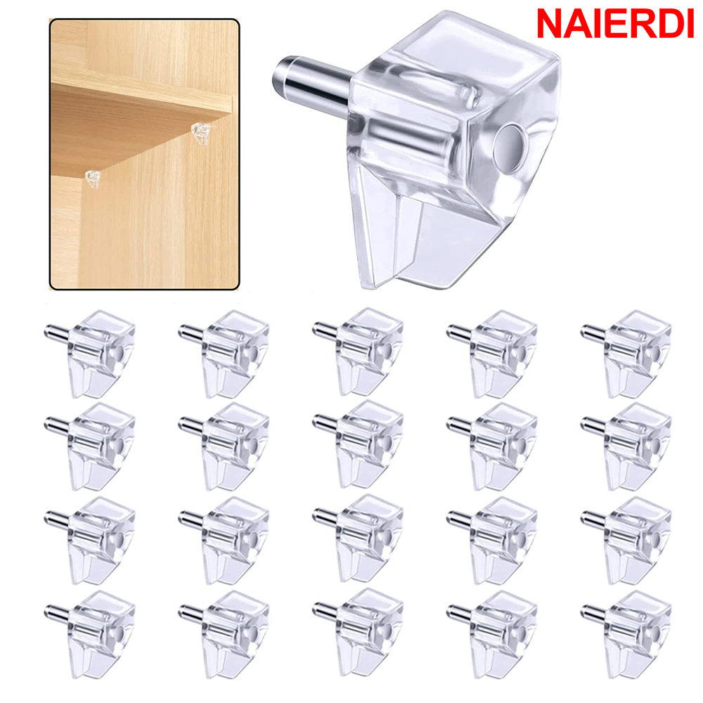 NAIERDI 20PCS 5mm Shelf Pegs Shelf Support Pins Cupboard Cabinet Shelf ...