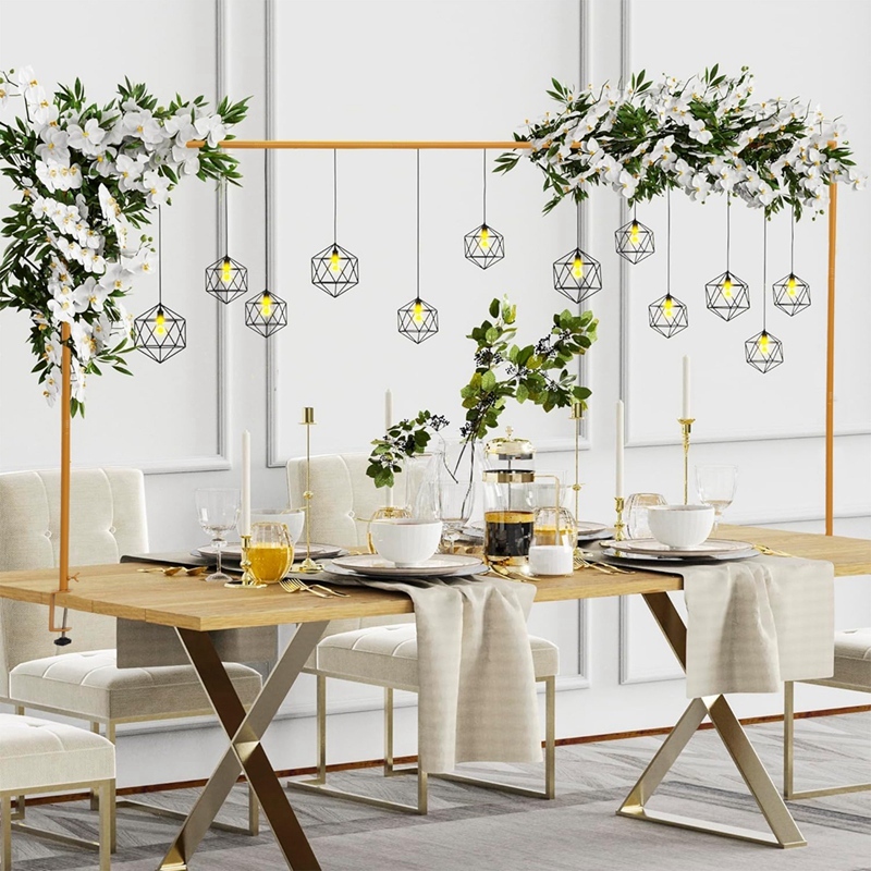 【Local Stock】47''-98'' Length Adjustable Table Rod Stand Golden Black ...