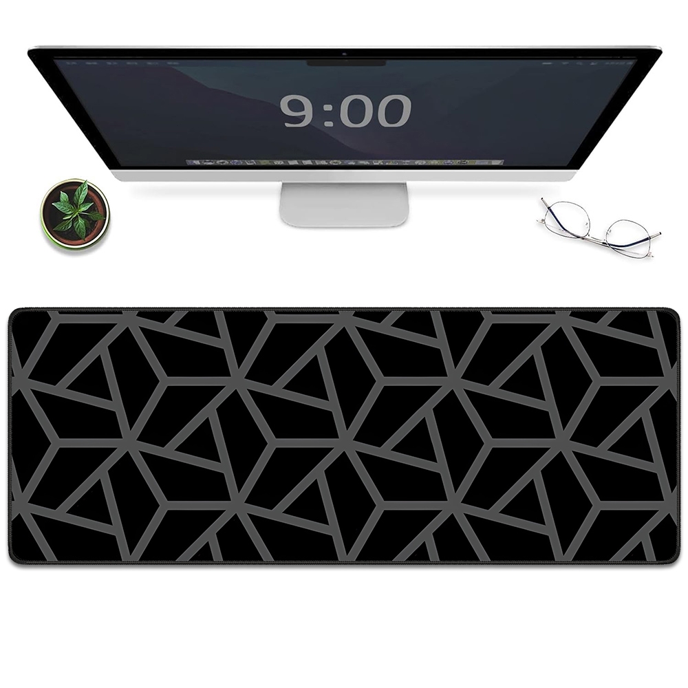 Large Gaming Mouse Pad, Grid Pattern Mousepad Extended Desk Pad, Non ...