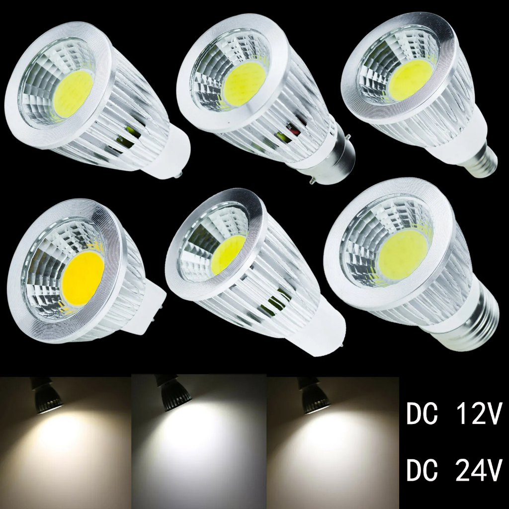 12V 24V Dimmable LED Spotlight Bulbs E27 E14 B22 GU10 GU5.3 MR16 6W 9W 12W Lamp | Shopee Malaysia